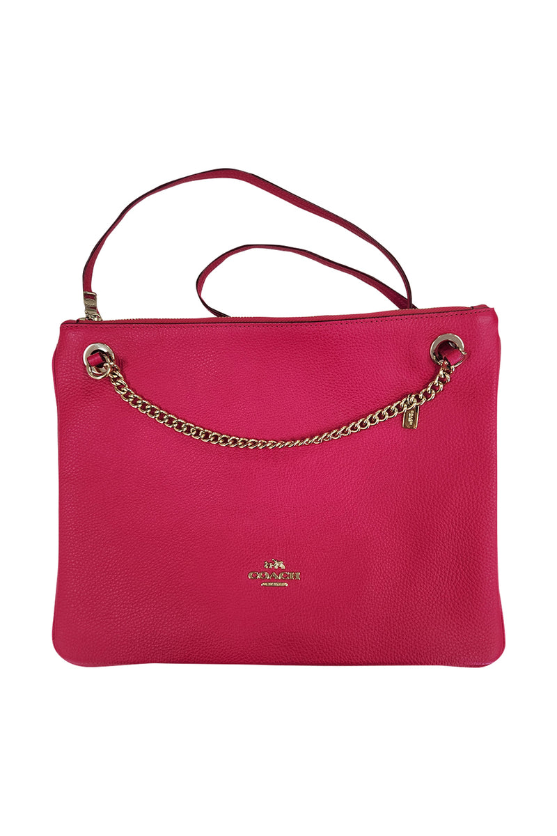 Buy Hot Pink Pebbled Leather Crossbody Bag - Coach | RELOOP